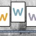 Letter W Alphabet Cross-stitch Pattern. Every Pattern Includes 3 ...
