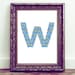 Letter W Alphabet Cross-stitch Pattern. Every Pattern Includes 3 ...