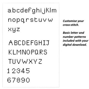 Letter W Alphabet Cross-stitch Pattern. Every Pattern Includes 3 ...