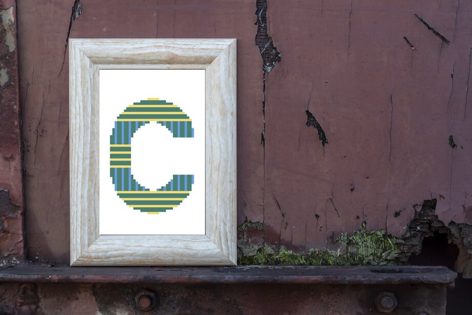 Letter C Alphabet Cross-stitch Pattern. Every Pattern Includes 3 ...