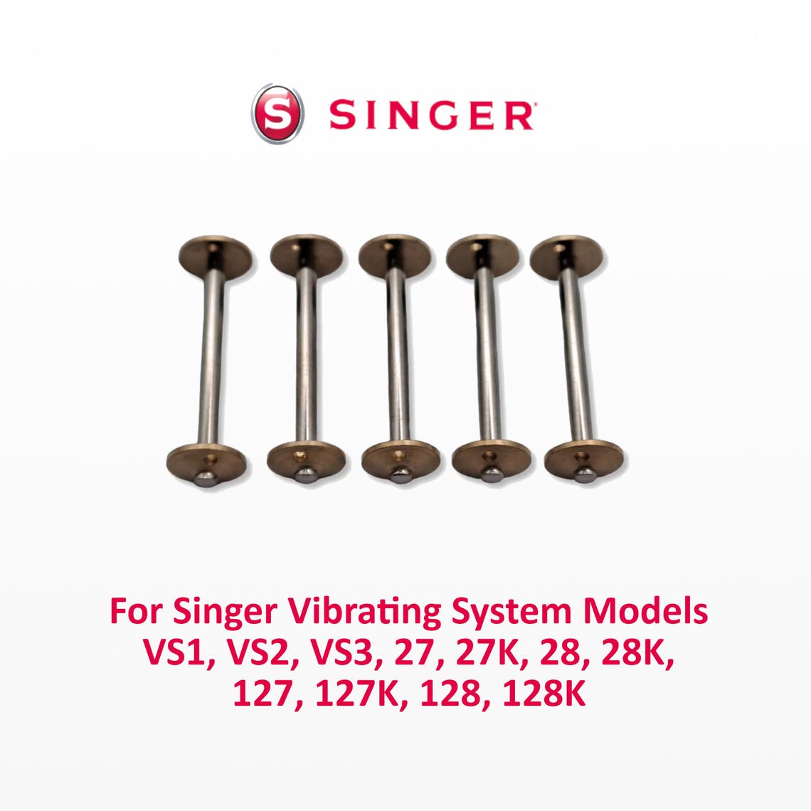 5x Singer Bobbin for Sewing Machine Models VS1, VS2, VS3, 27, 27K, 28 ...