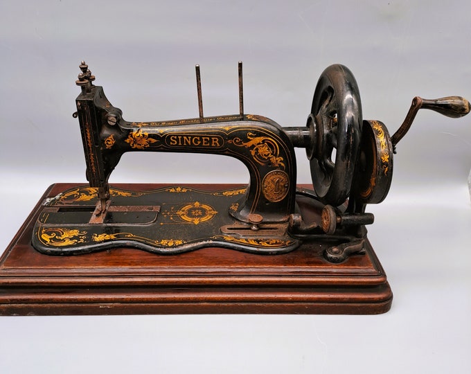 142 Year Old Singer Violin-crank Base Sewing Machine, Model 12 improved ...