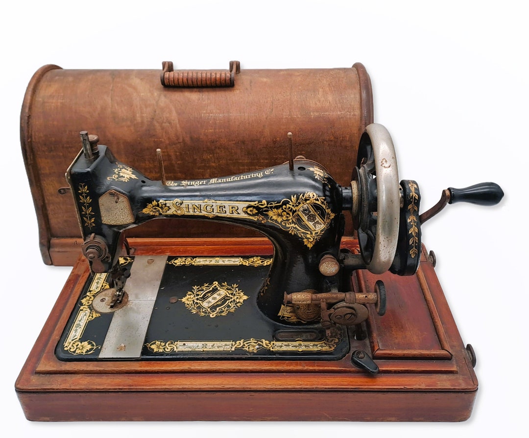 Singer Crank Sewing Machine Year 1906 Model 28 Victorian Decals With ...