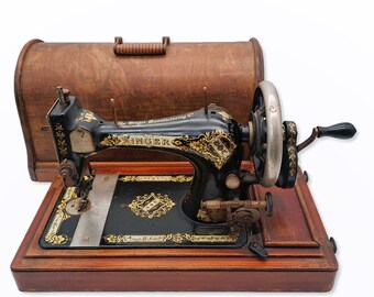Singer Crank Sewing Machine From 1903 With Sile Victorian Decals and ...