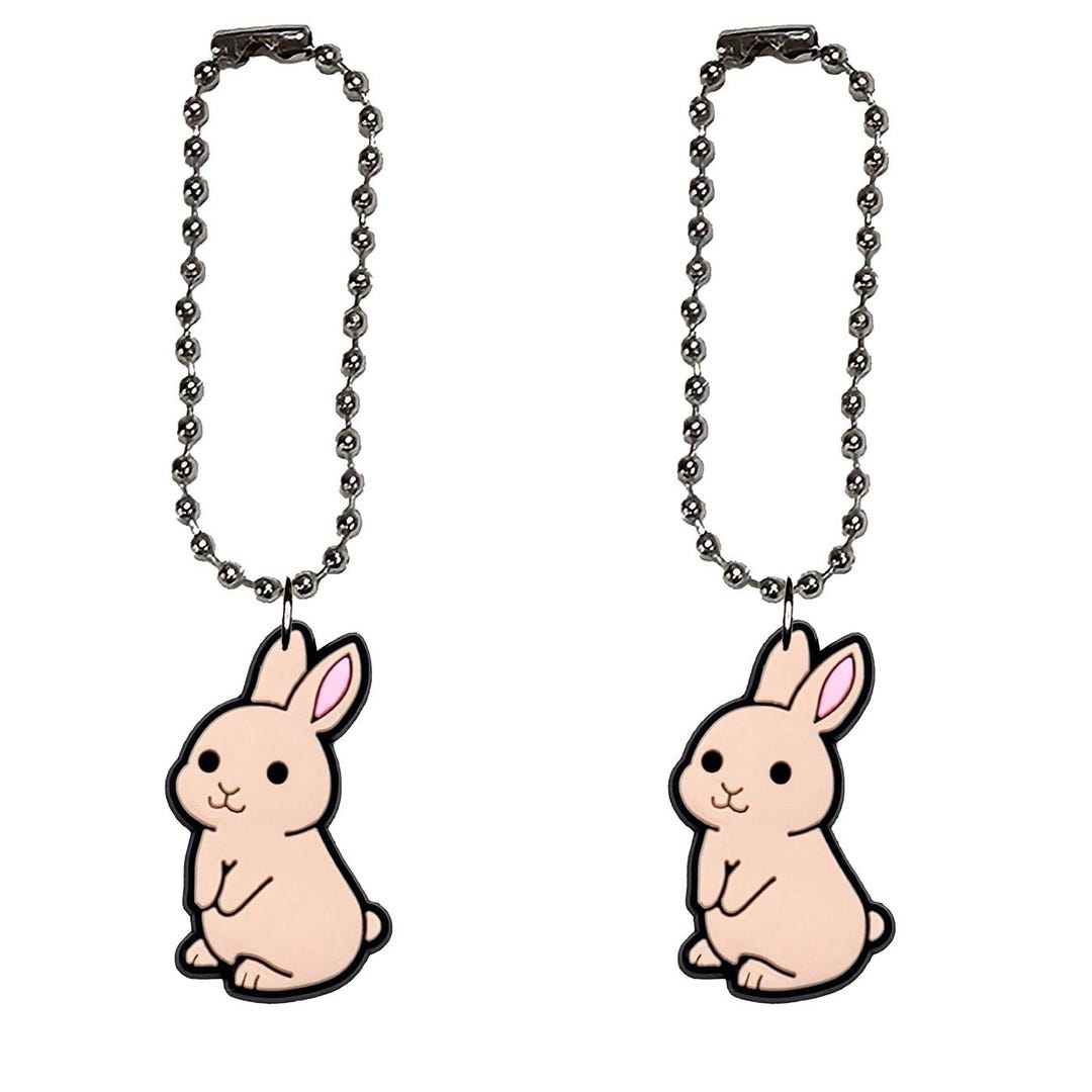 Bunny Rabbit Tumbler Chain Unique Set of 2 Cup Mug Drink Accessories ...