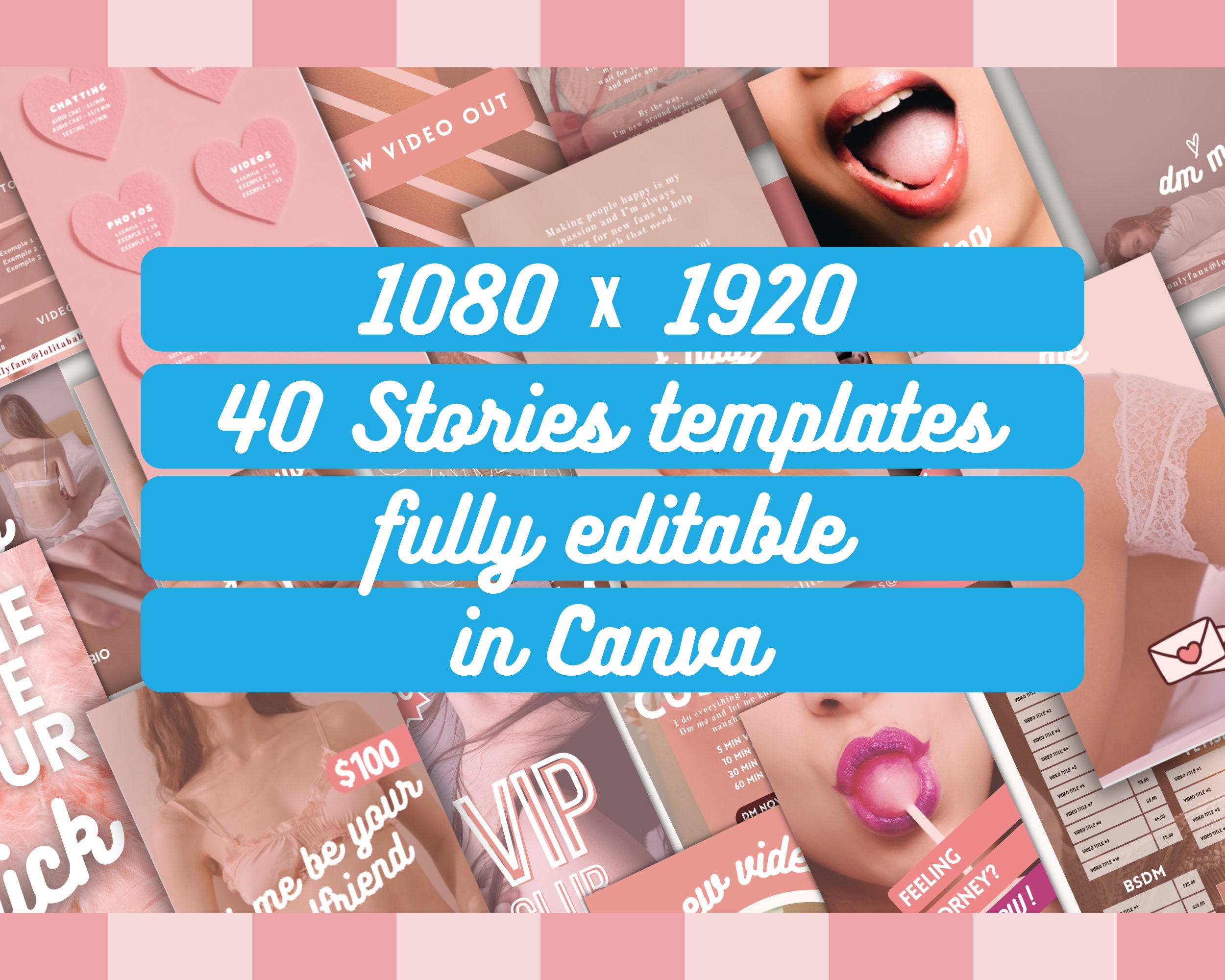 Onlyfans Graphics 40 Stories Templates for Onlyfans Niteflirt Fansly ...