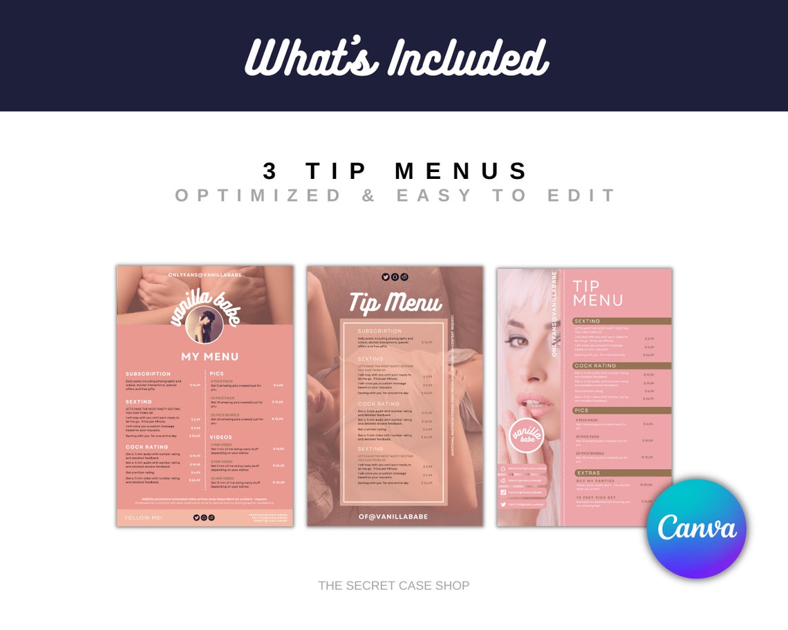 Onlyfans Bundle 136 Onlyfans Canva Templates Instant Download Graphic ...