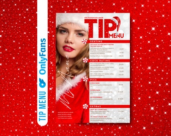 Onlyfans Editable Tip Menu Template for Fansly Niteflirt - Etsy