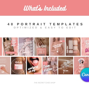 Onlyfans Bundle | 136 Onlyfans Canva Templates | Instant Download ...