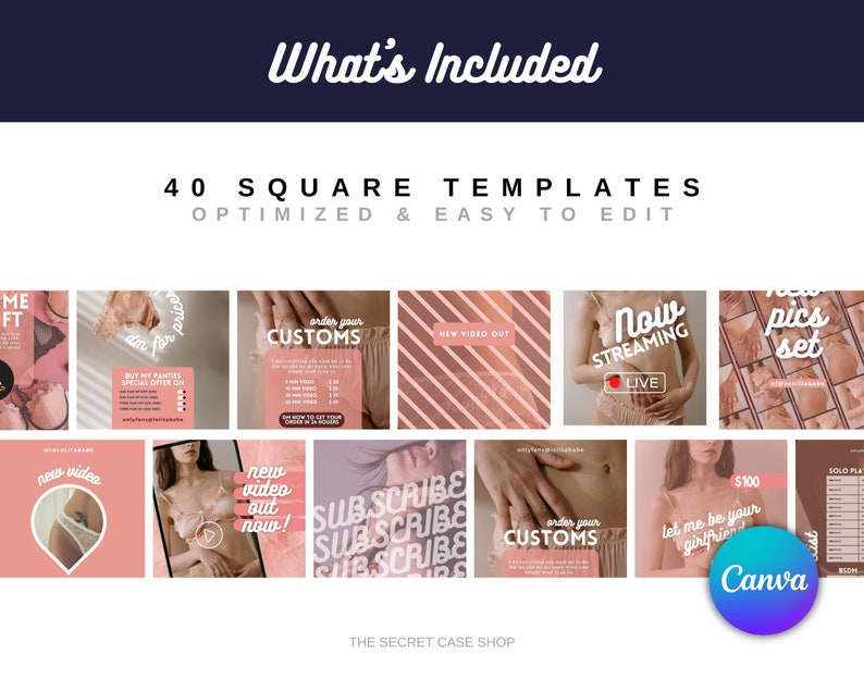 Onlyfans Bundle | 136 Onlyfans Canva Templates | Instant Download ...