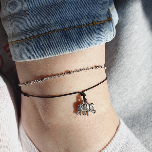 Elephant Anklet - Etsy