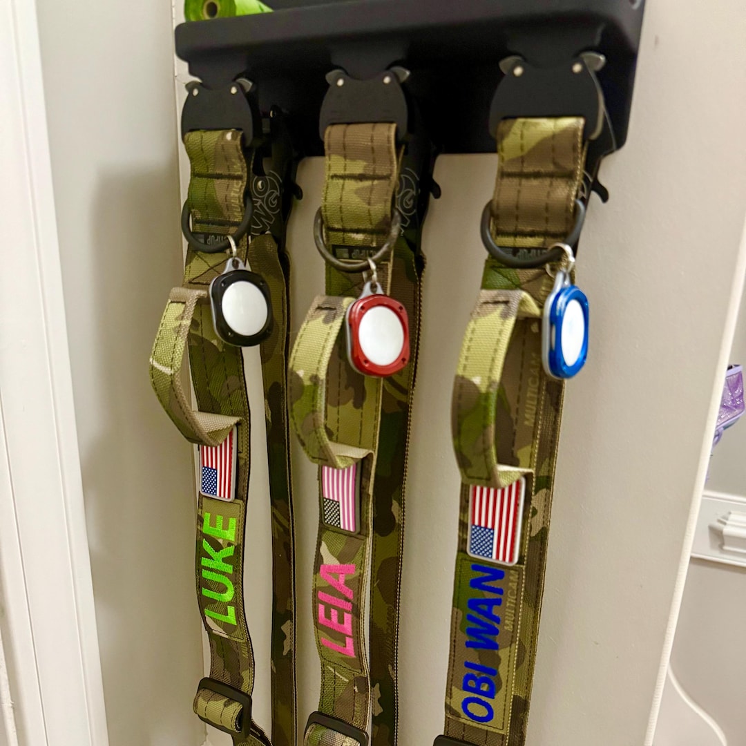 Collar and Leash Holder Station for Tactical Dog Collar W/cobra Buckle ...