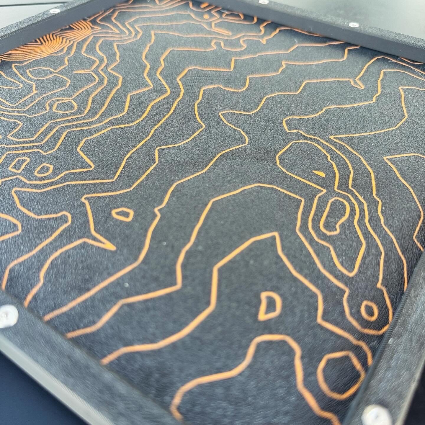 EDC Tray W/ Custom Topo Map Lines - Etsy
