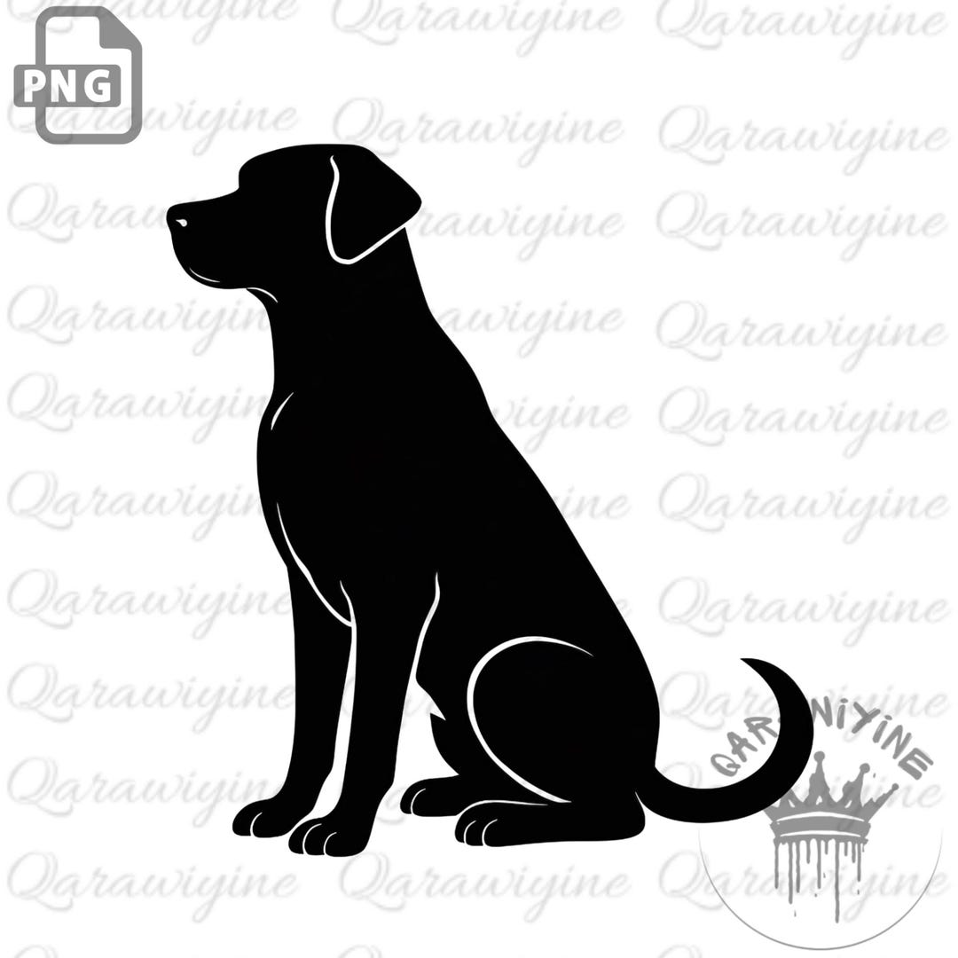 Black Lab PNG – Cute Dog Clipart for Cricut, Dog Sublimation, Labrador ...