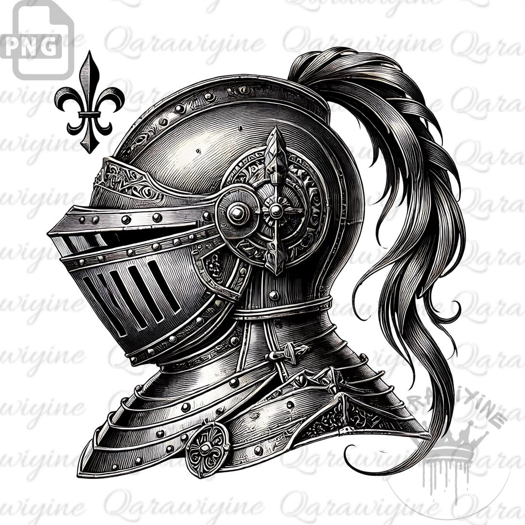 Crusader Helmet Clipart – Medieval Knight Warrior Armor, Templar ...