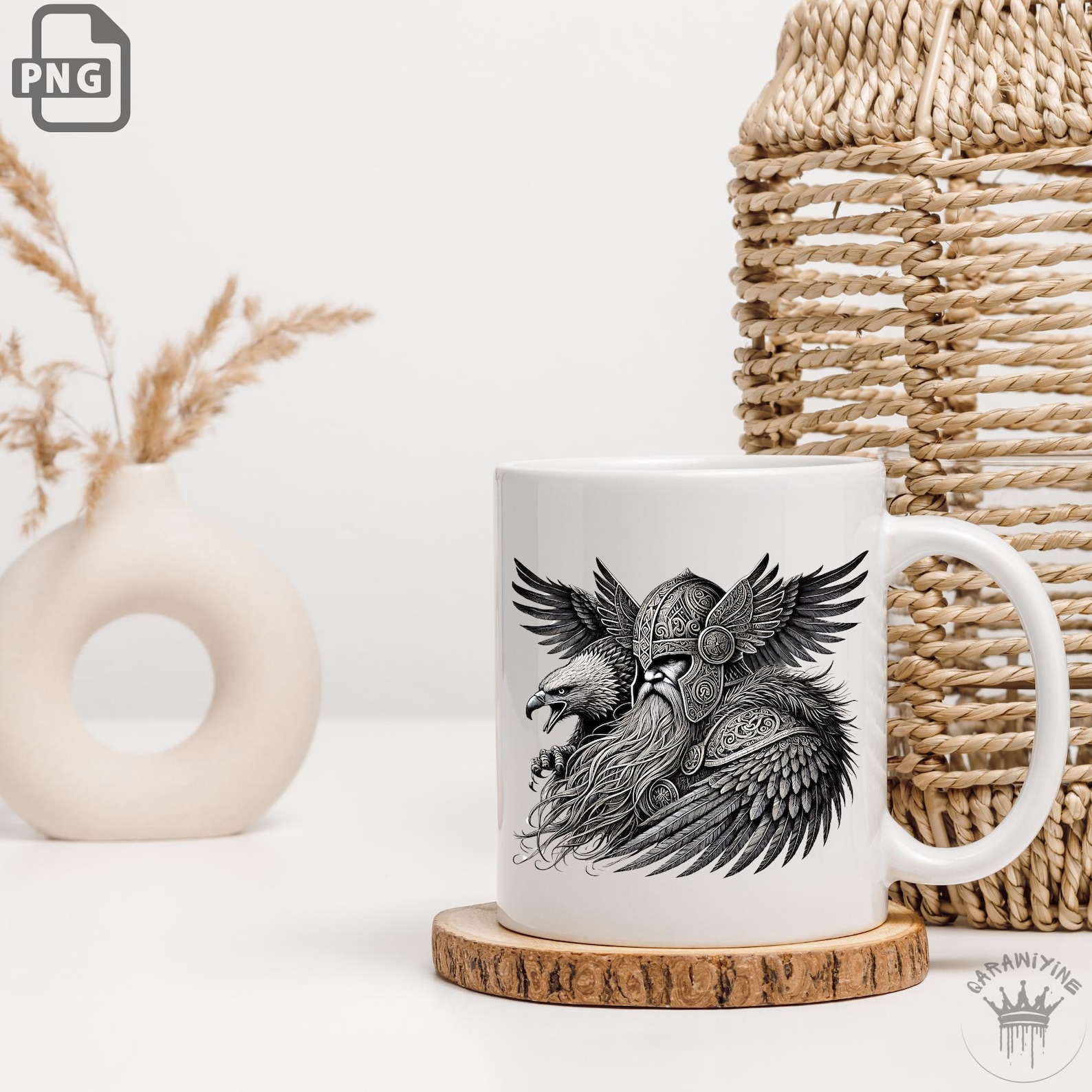 Odin Viking PNG: Helmet & Eagle Art Clipart (digital Download) - Etsy