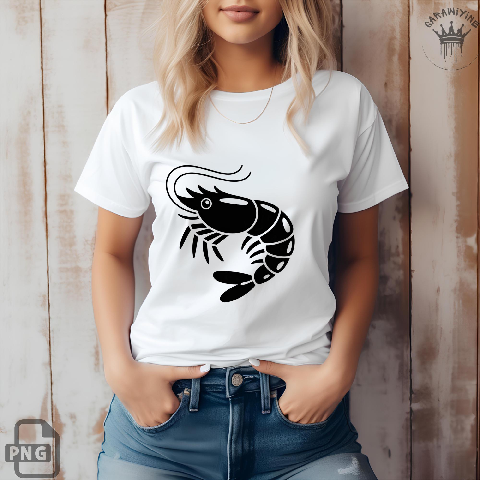 Shrimp Clipart PNG | Cute Shrimp Digital Art | Prawn Vector Silhouette ...