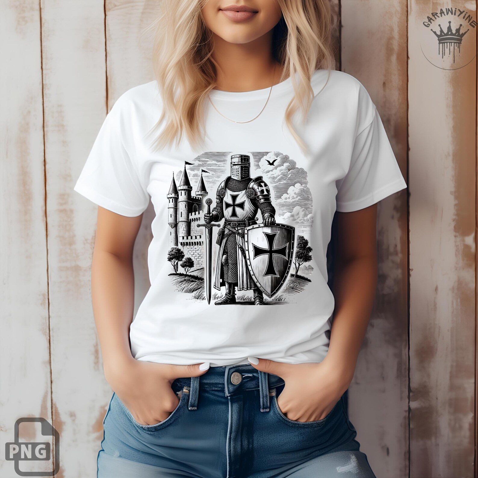 Crusader Warrior PNG | Knights Templar Clipart | Christian Warrior Art ...