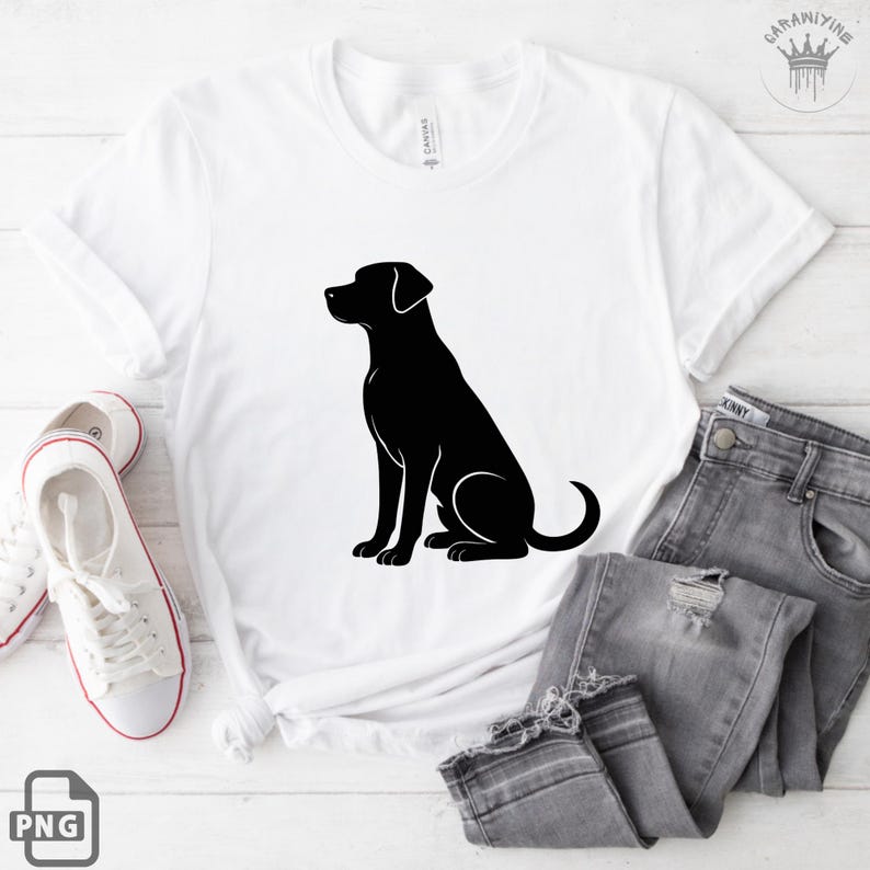 Black Lab PNG – Cute Dog Clipart for Cricut, Dog Sublimation, Labrador ...