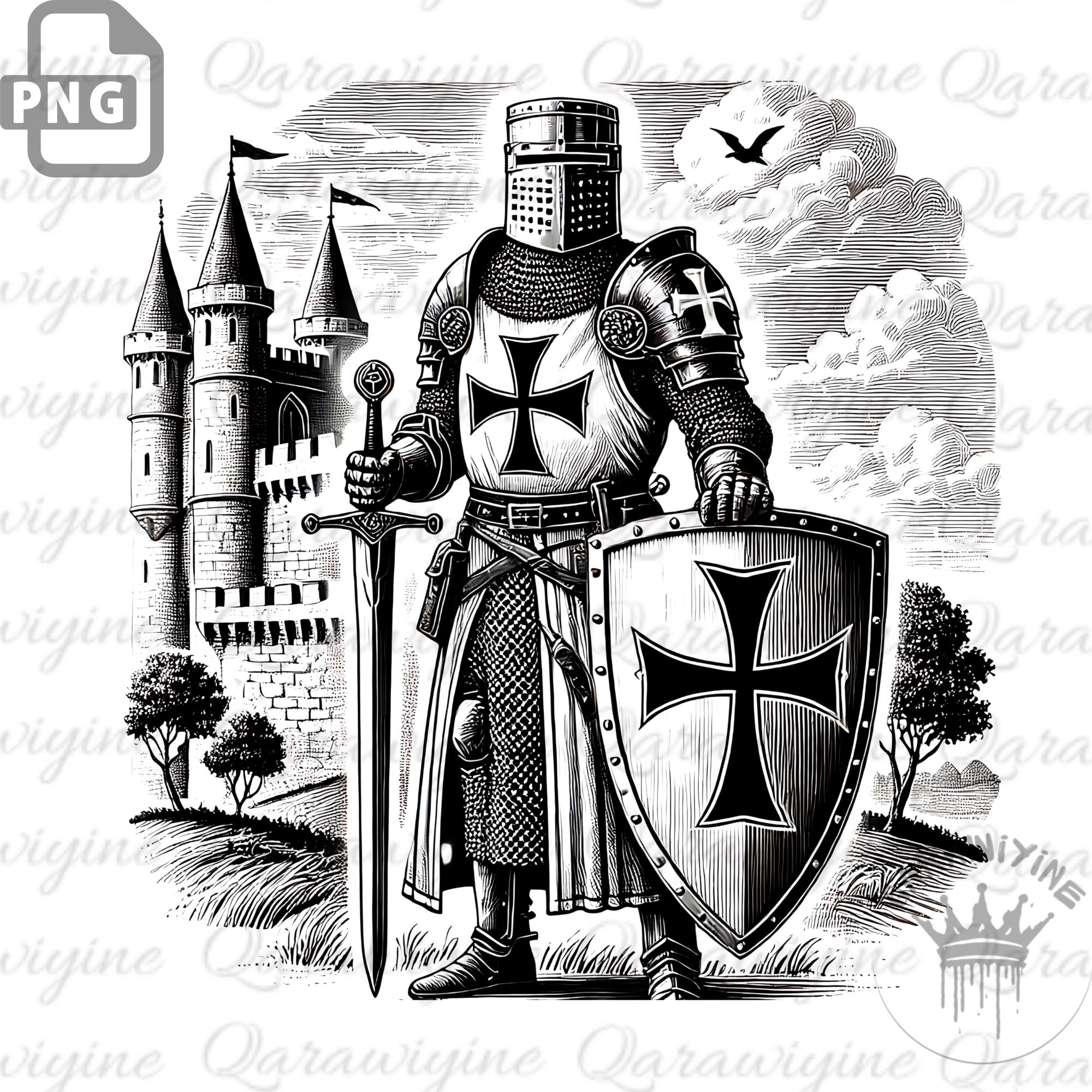 Crusader Warrior PNG | Knights Templar Clipart | Christian Warrior Art ...