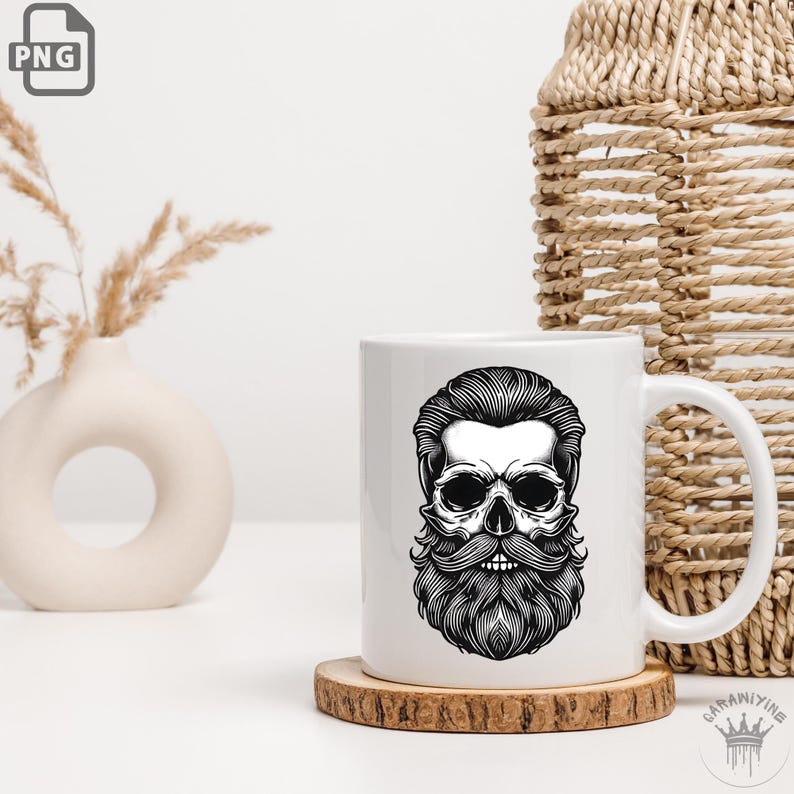 Bearded Skull Dad PNG: Funny Beard Gift (digital Download) - Etsy