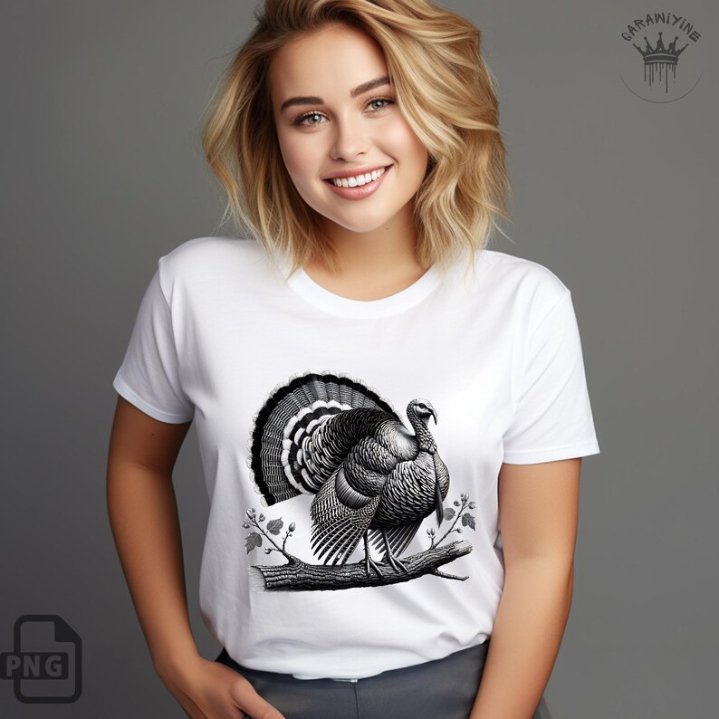 Wild Turkey PNG – Realistic Turkey Art Print, Hunting Shirt Design ...