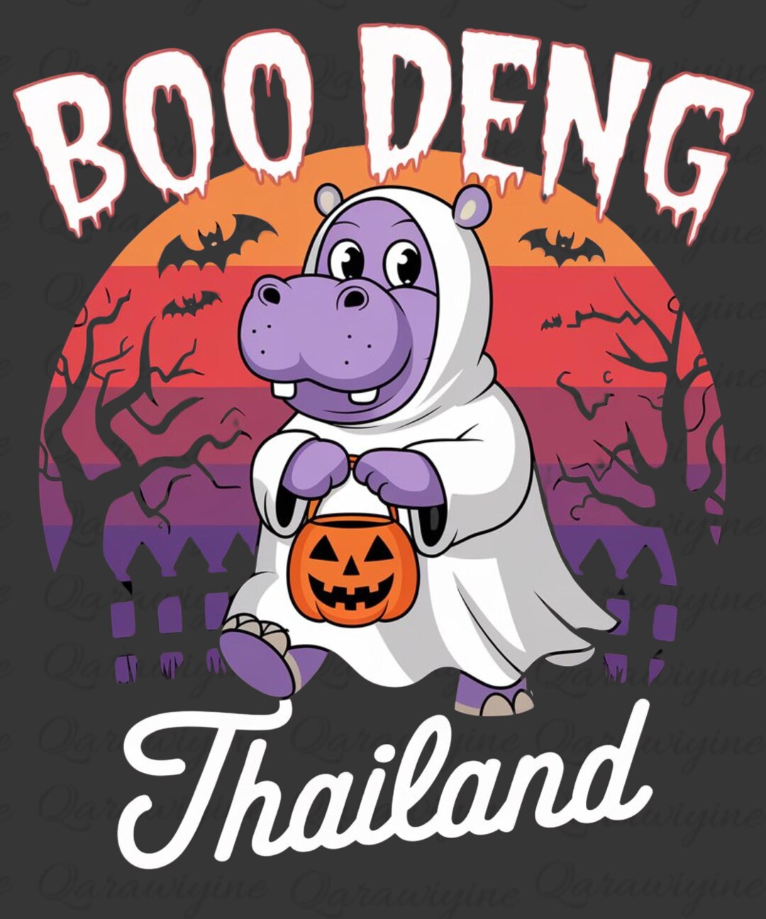 Moo Deng Halloween Png,boo Deng Ghost Png,halloween Moo Deng Png,spooky ...