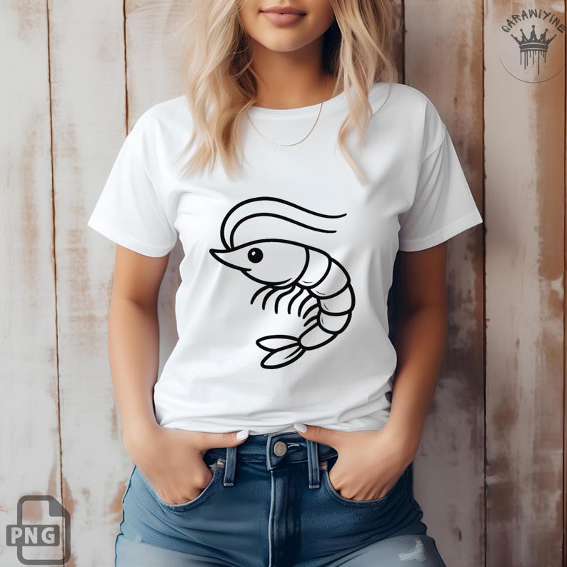 Cute Shrimp Clipart | Prawn Vector Art (PNG Digital Download) - Etsy