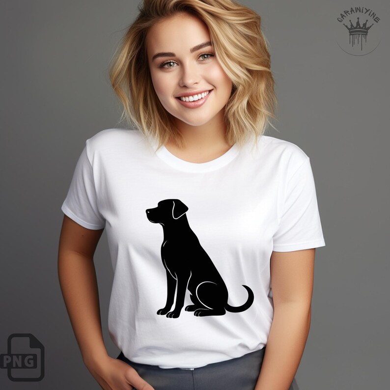 Black Lab PNG – Cute Dog Clipart for Cricut, Dog Sublimation, Labrador ...