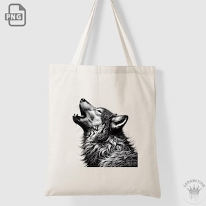 Howling Silver Wolf PNG – Furry Wolf Art for Wolf Shirt, Wolf Gift ...