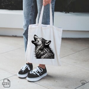 Howling Silver Wolf PNG – Furry Wolf Art for Wolf Shirt, Wolf Gift ...