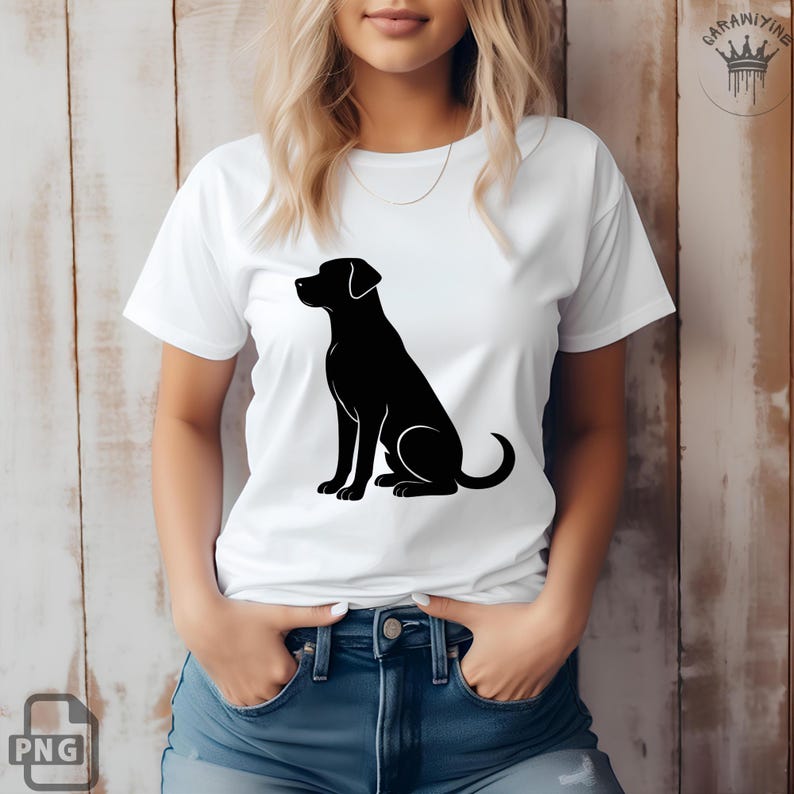 Black Lab PNG – Cute Dog Clipart for Cricut, Dog Sublimation, Labrador ...