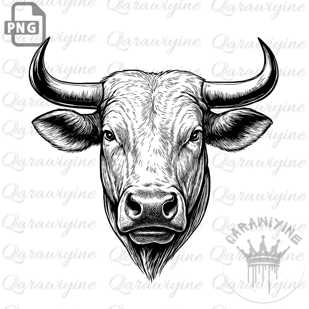 Cow Face PNG – Cow Head Clipart, Bull Logo, Farm PNG, Cow Vector, Cow ...