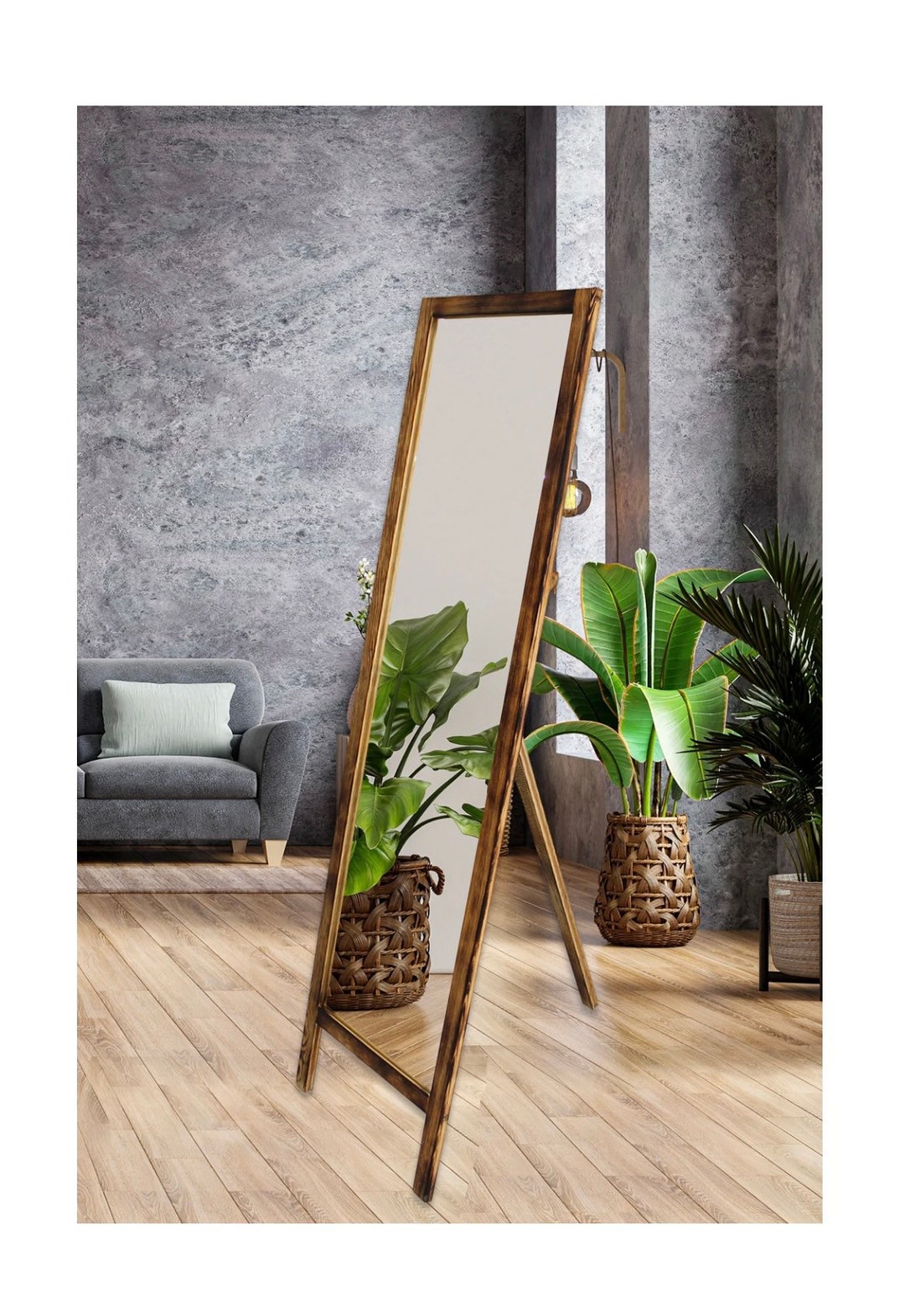 Full-length Mirror With Feet, Home Decor, Wall Mirror Rectangle ...