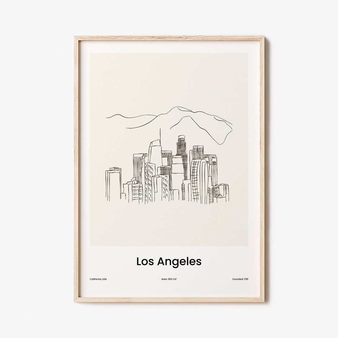 Los Angeles Print No 1 Los Angeles Art Los Angeles Decor - Etsy