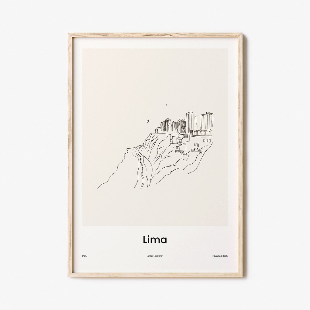 Lima Print, Lima Wall Art, Lima Wall Decor, Lima Travel Poster, City ...