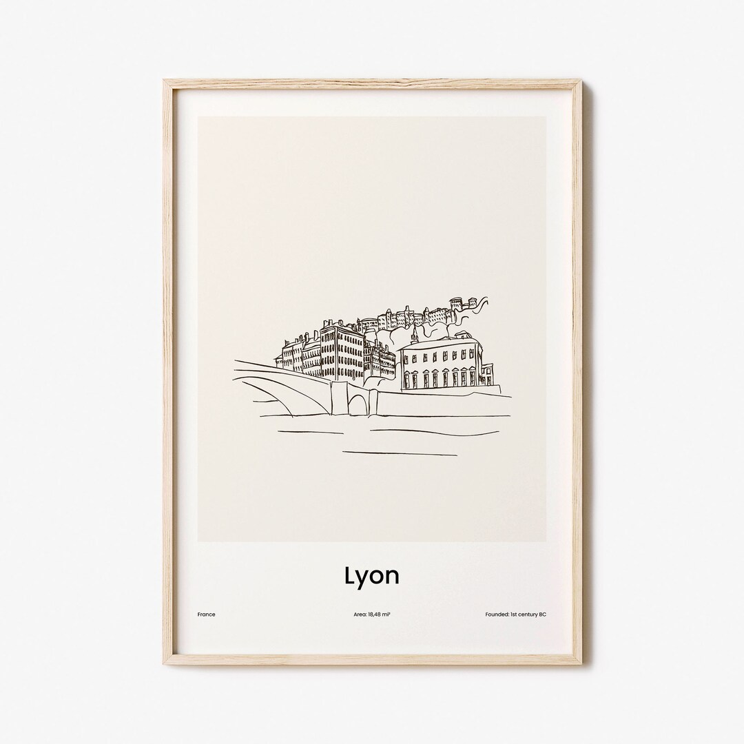 Lyon Print Lyon Wall Art Lyon Wall Decor Lyon Travel - Etsy