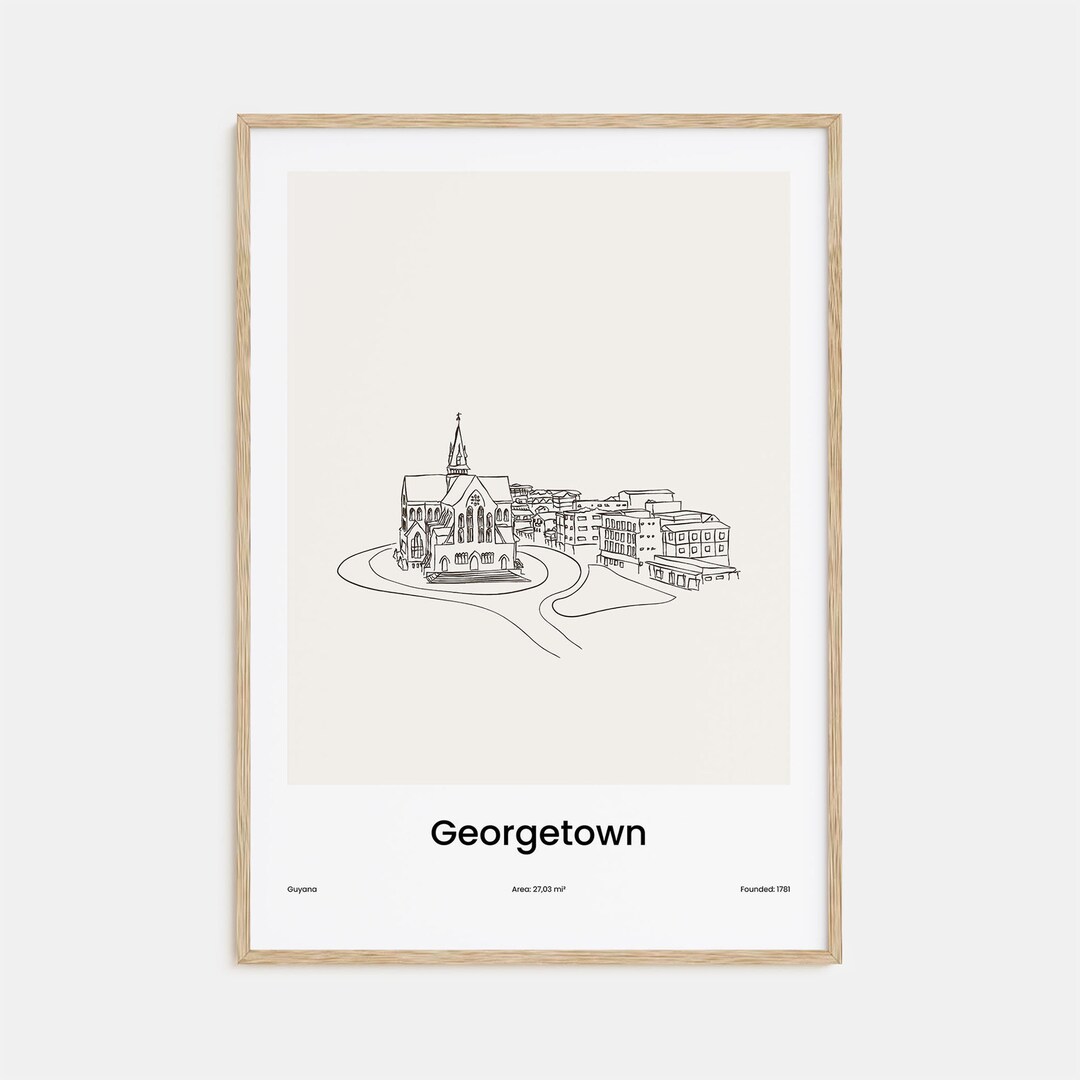 Georgetown Print Guyana, Georgetown Wall Art, Georgetown Wall Decor ...