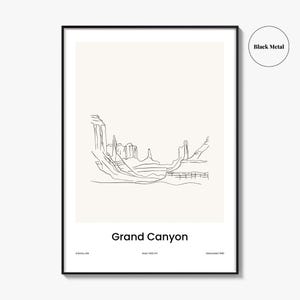 Grand Canyon One Line Drawn Print, Grand Canyon Art, Grand Canyon Wall ...