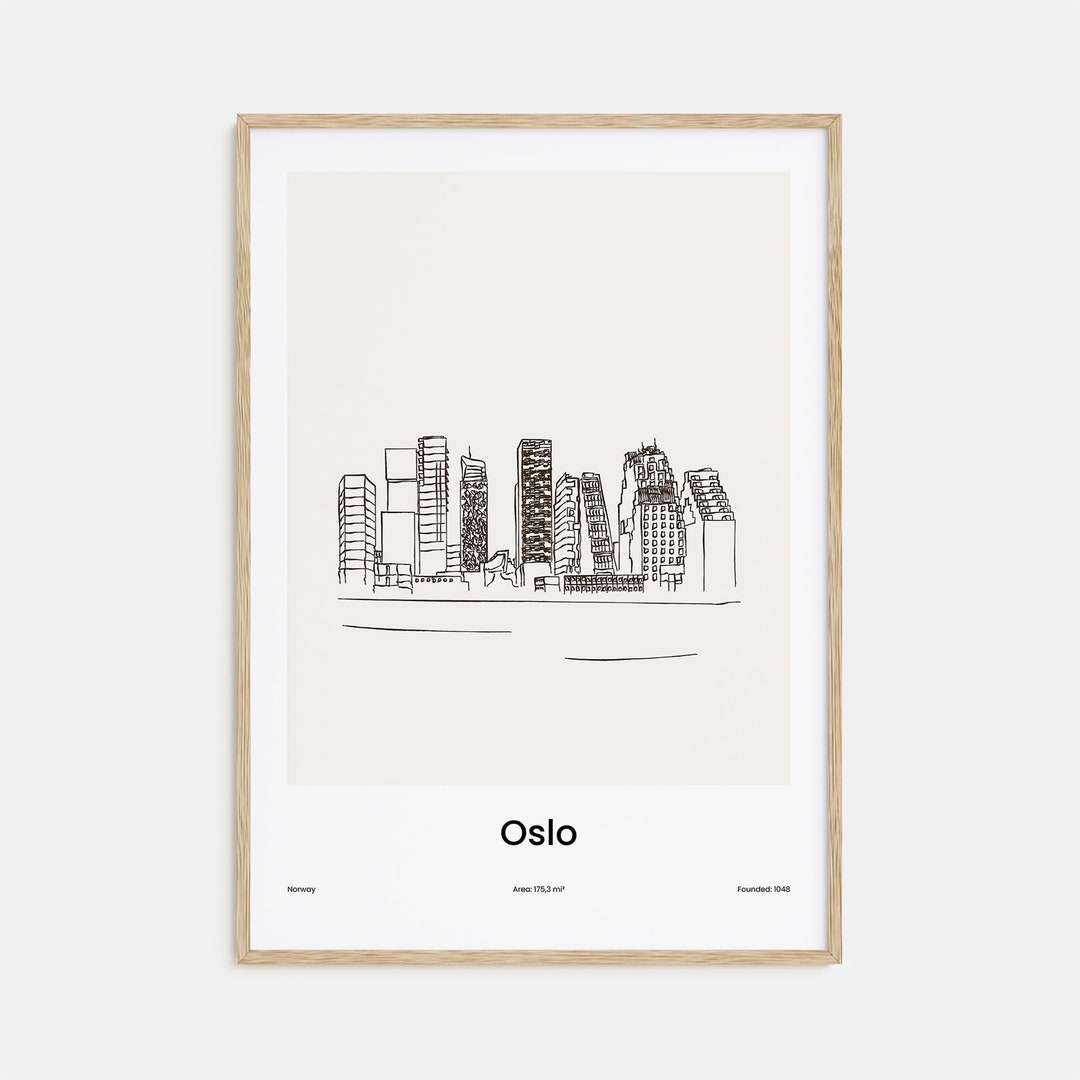 Oslo One Line Drawn Print, Oslo Wall Art, Oslo Wall Decor, Oslo Travel ...