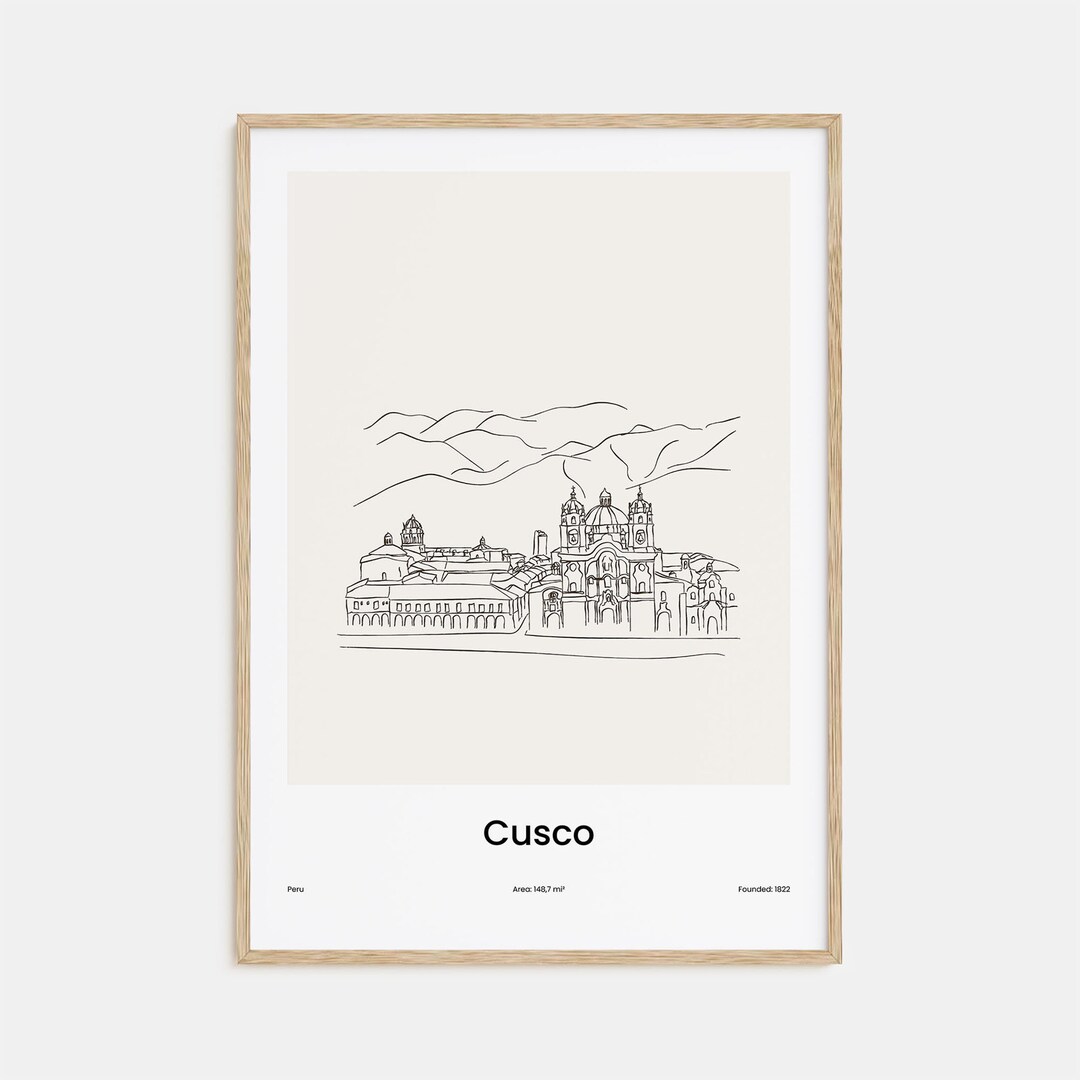 Cusco One Line Drawn Print, Cusco Wall Art, Cusco Wall Decor, Cusco ...