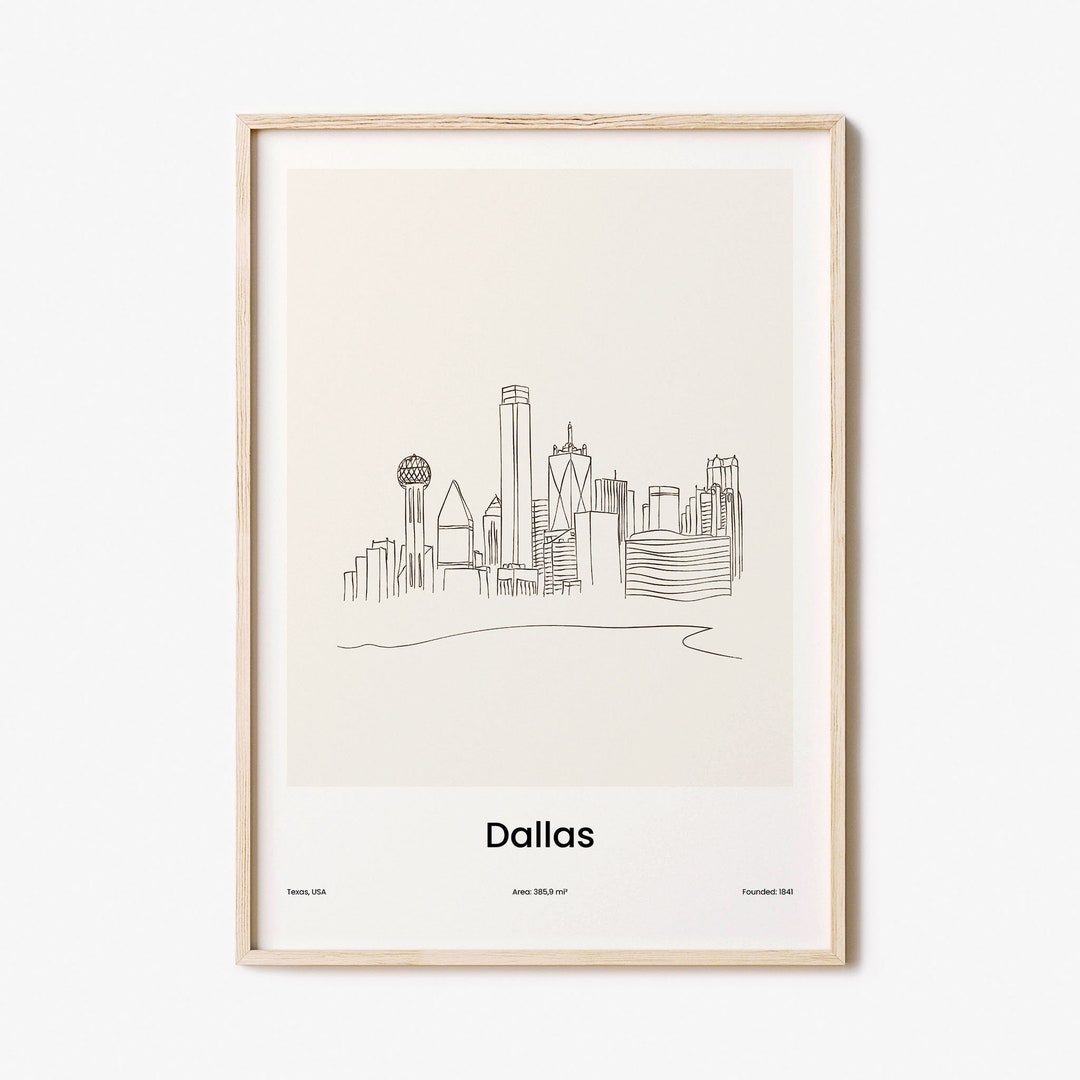 Dallas Print Dallas Wall Art Dallas Wall Decor Dallas - Etsy