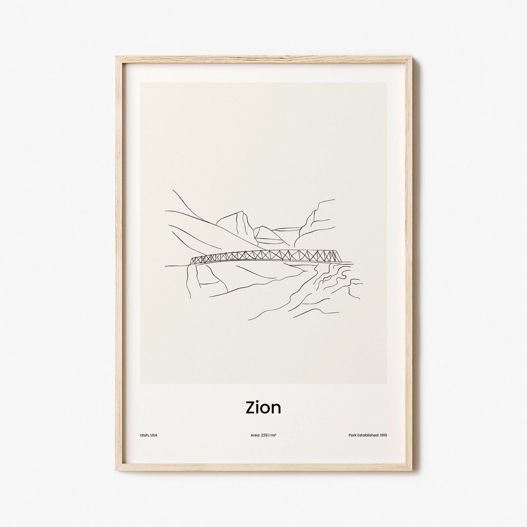 Zion National Park Print Zion Wall Art Zion Wall Decor Zion - Etsy
