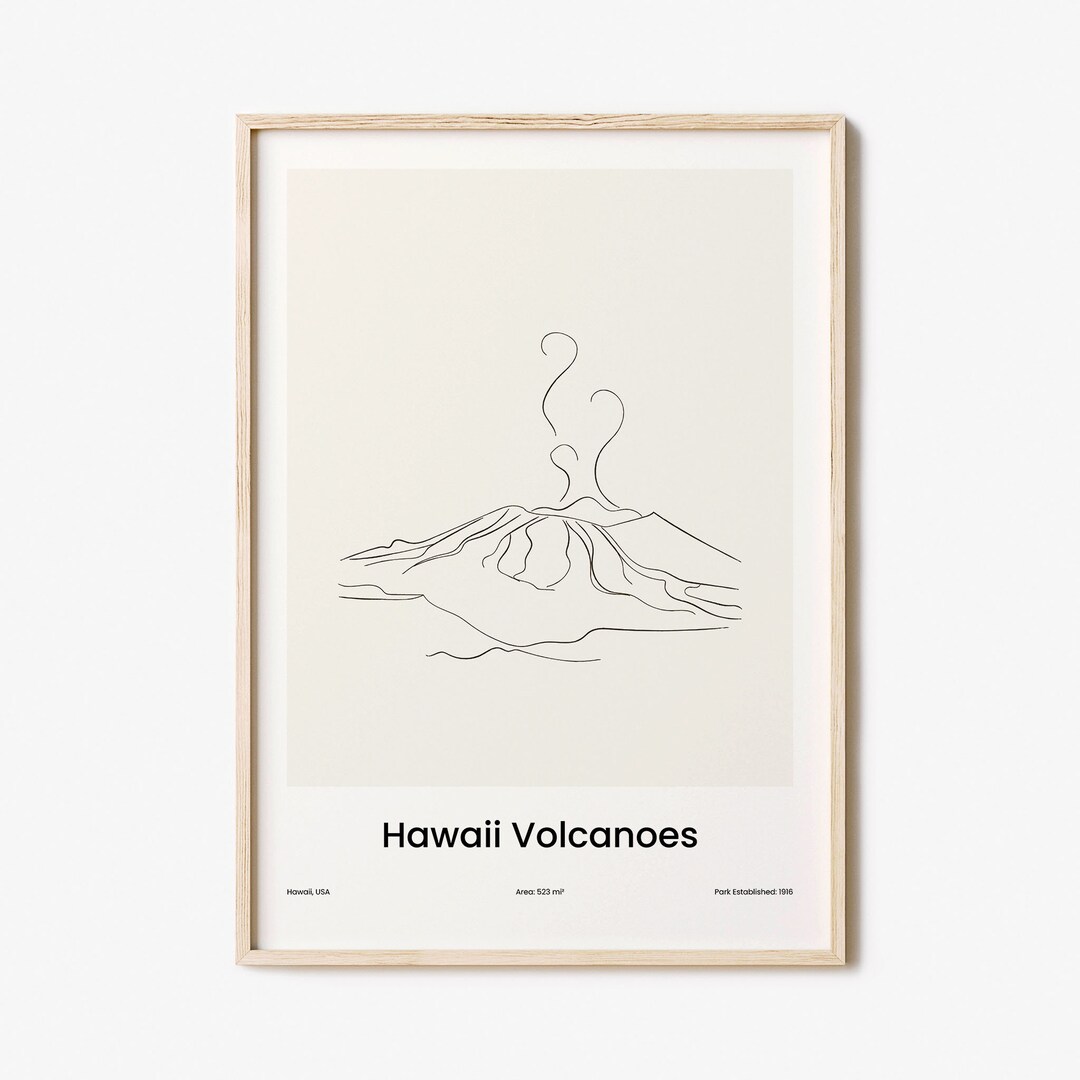 Hawaii Volcanoes National Park Print Hawaii Volcanoes Art - Etsy