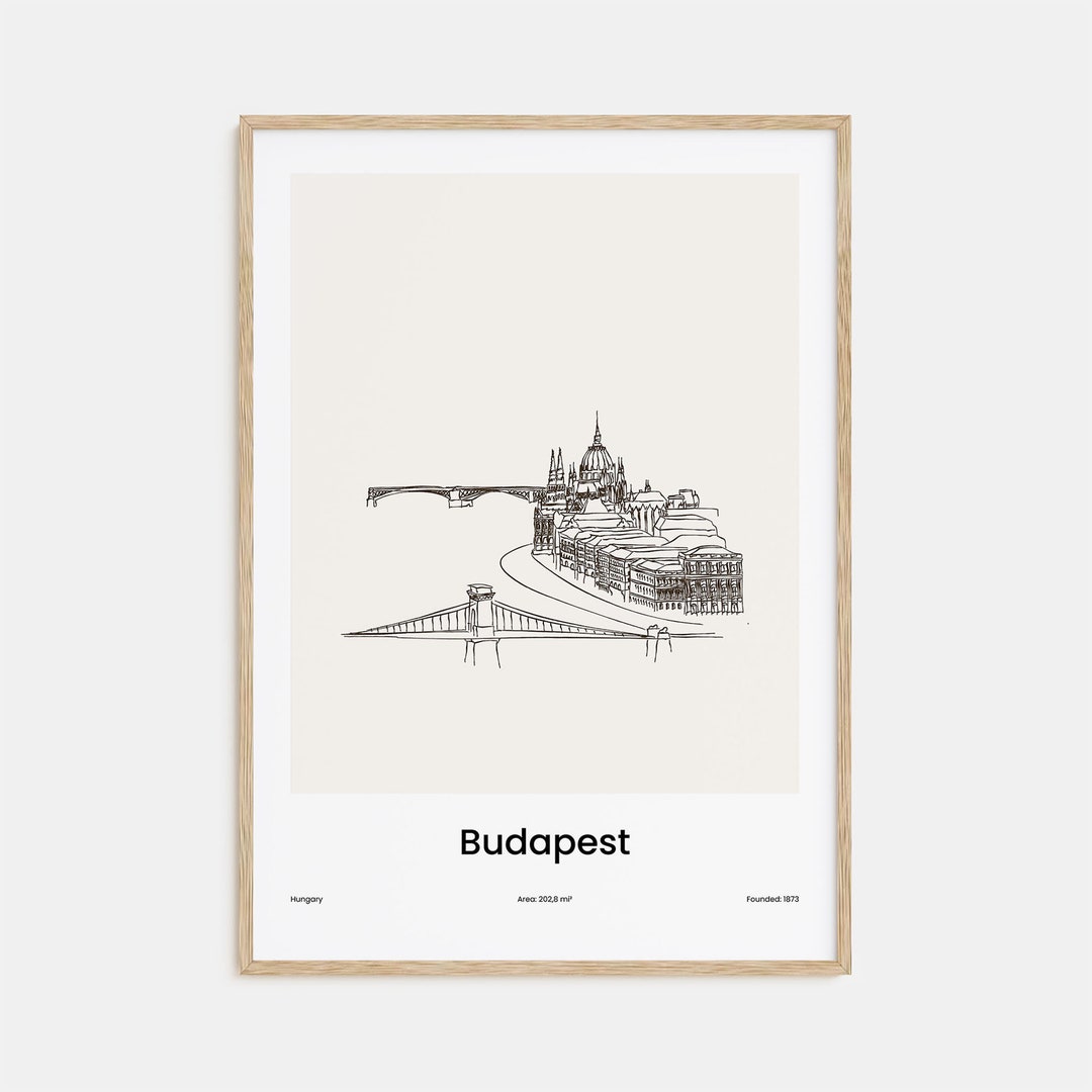 Budapest One Line Drawn Print, Budapest Wall Art, Budapest Wall Decor ...