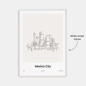 Mexico City One Line Drawn Print, Mexico City Art, Mexico City Wall ...