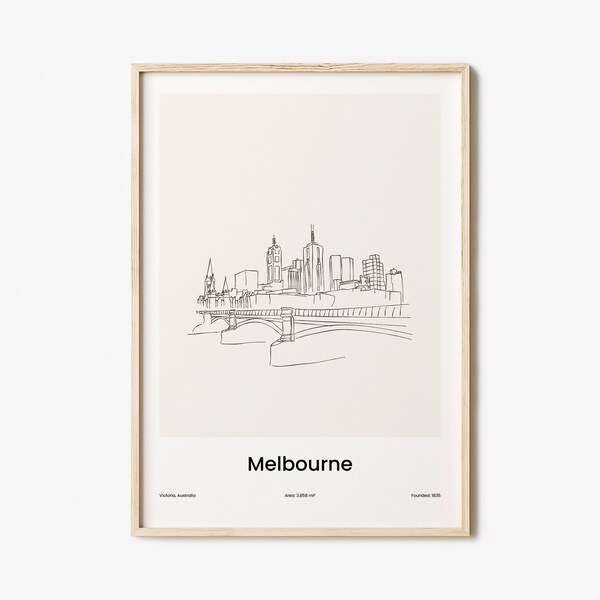 Melbourne Poster - Etsy