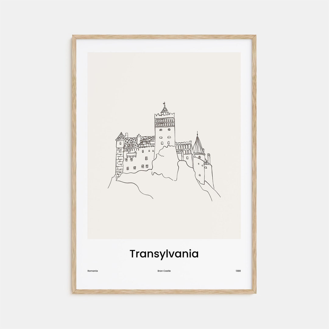 Transylvania One Line Drawn Print, Transylvania Art, Transylvania Wall ...
