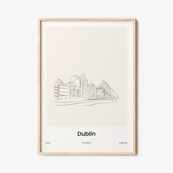 Dublin City Print, Street Map Art - Etsy