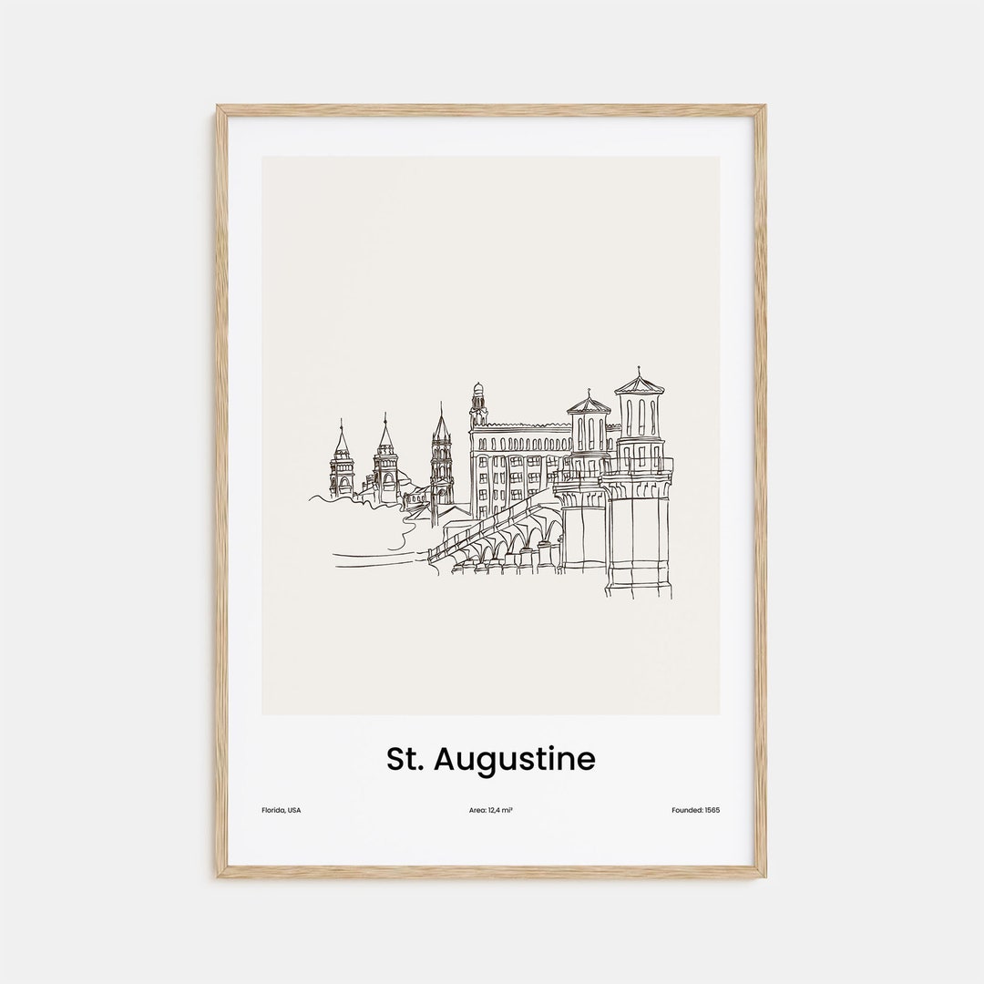 St Augustine Print, St Augustine Wall Art, St Augustine Decor, St ...